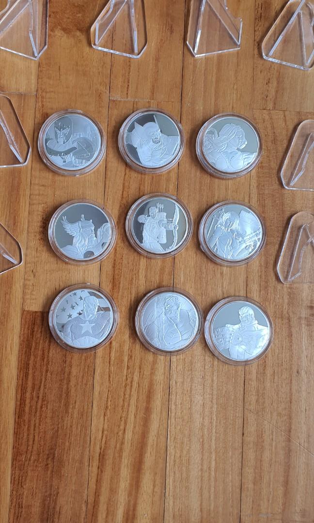 XM Studios coins (Magneto Wolverine Jane Phoenix Thor Hawkeye Black ...