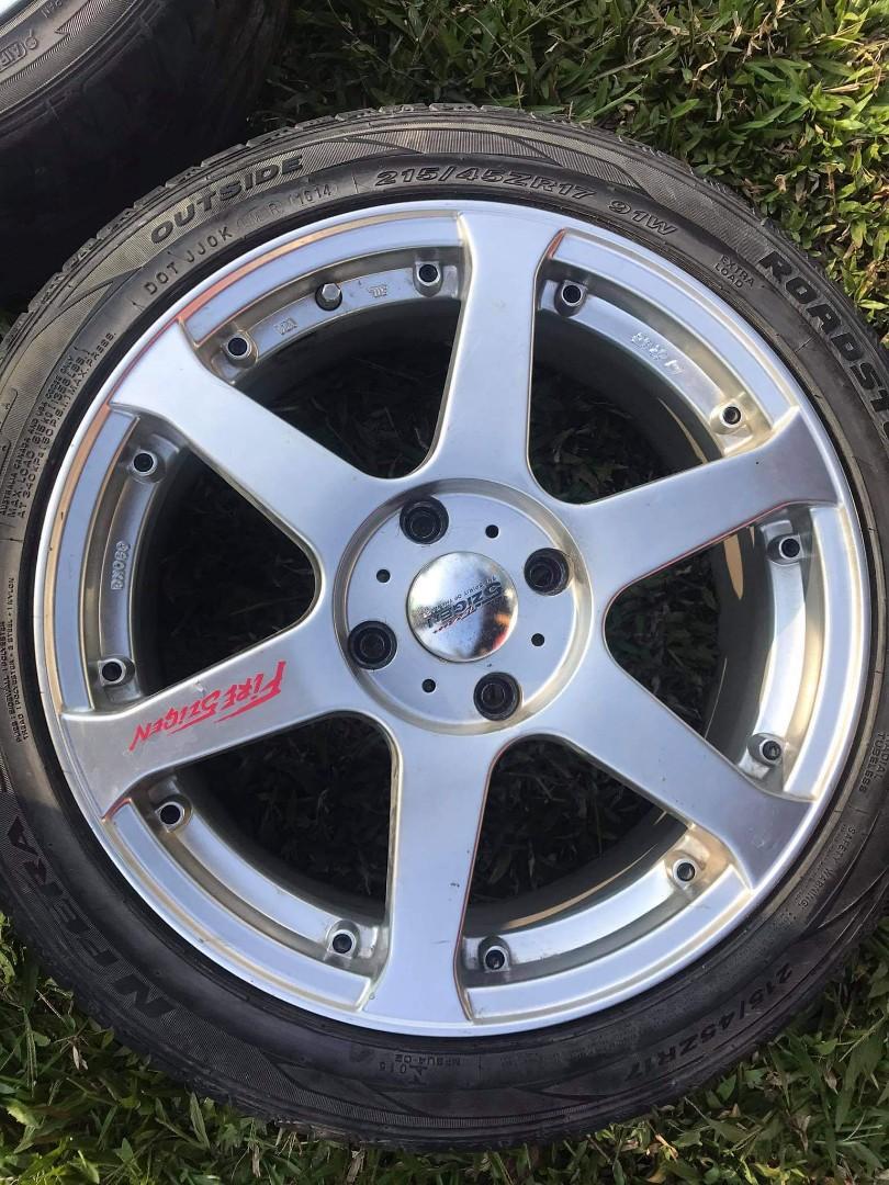 5Zigen Fireball mags, Car Parts & Accessories, Mags and Tires on Carousell