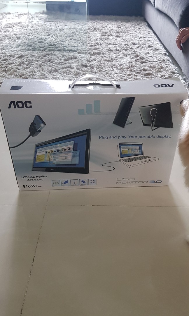 AOC portable display, Computers & Tech, Parts & Accessories, Monitor ...