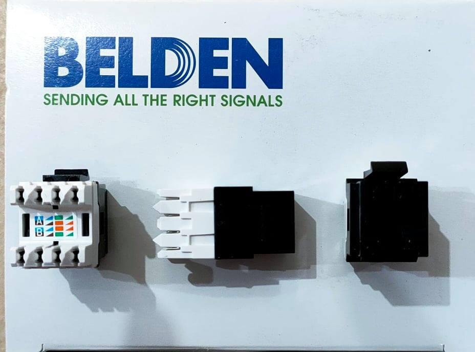 BELDEN Information Outlet I/O Cat6 Black/White/Blue 100% Original ...