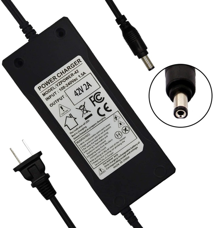 [BNIB] ABAKOO (YZPOWER-42) 42V / 2A Battery Charger for Electric Bike, Electric Scooter, 36V ...