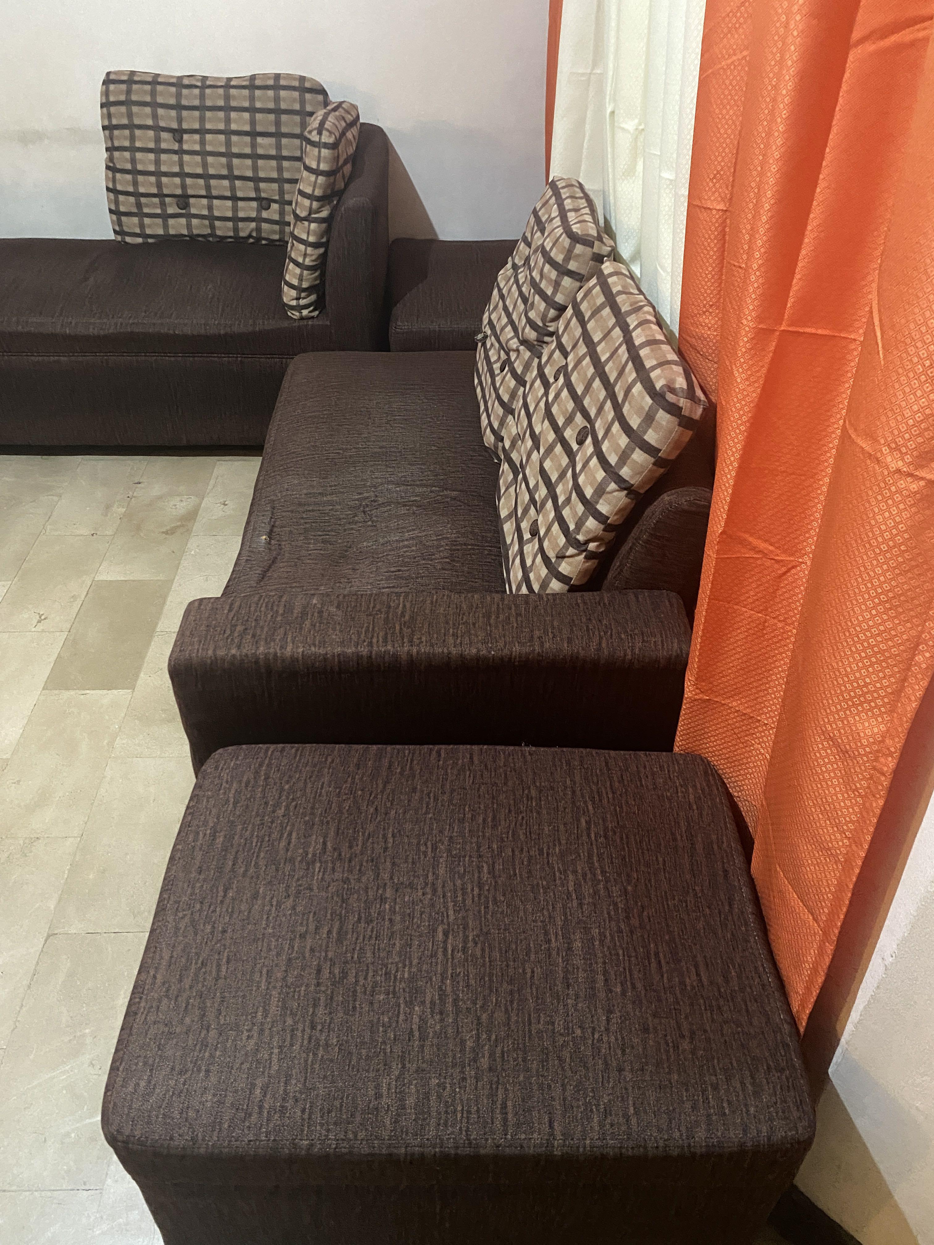 COMPLETE SALA SET (L-SHAPE), Furniture & Home Living, Furniture, Sofas ...