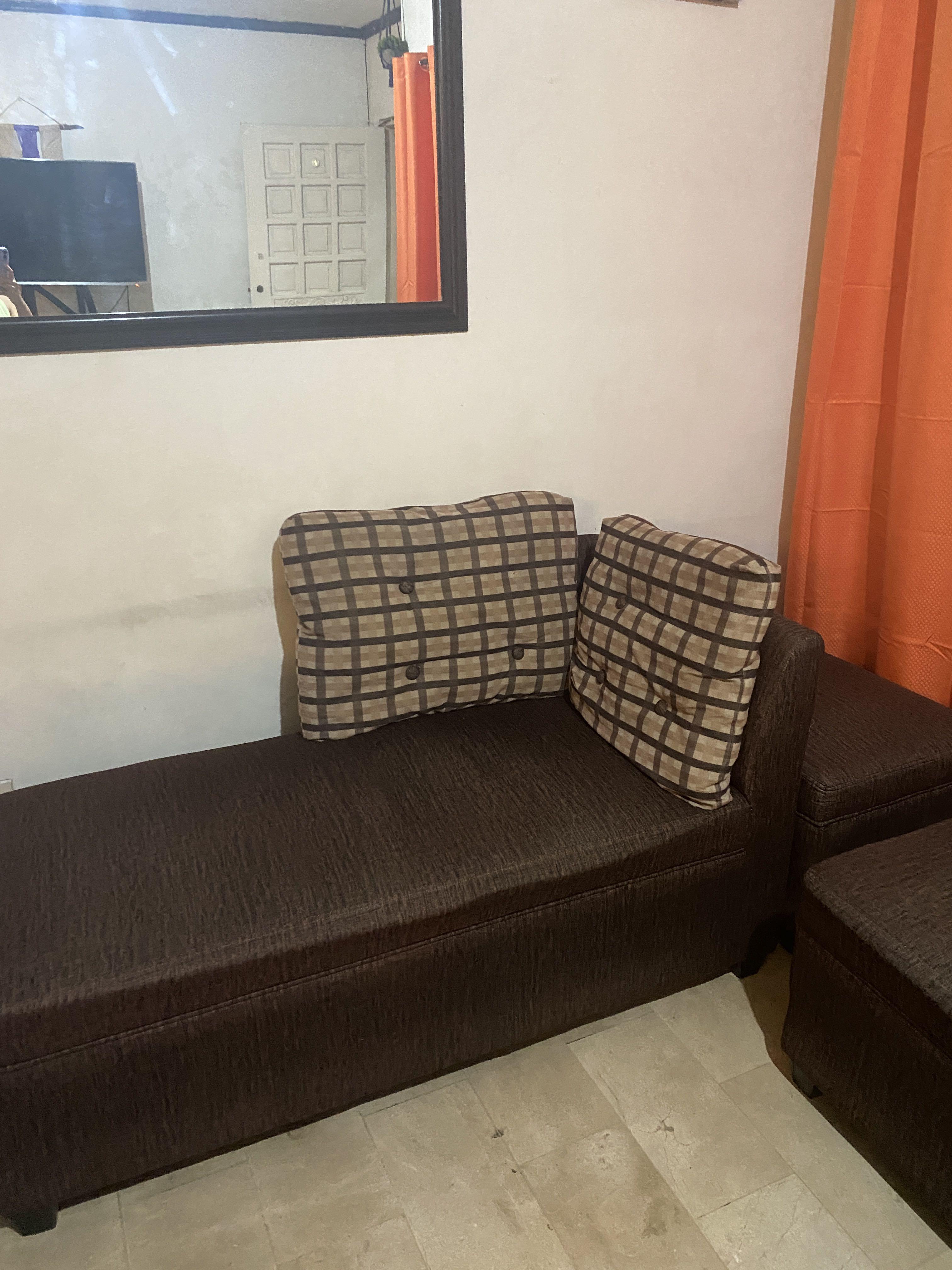 COMPLETE SALA SET (L-SHAPE), Furniture & Home Living, Furniture, Sofas ...