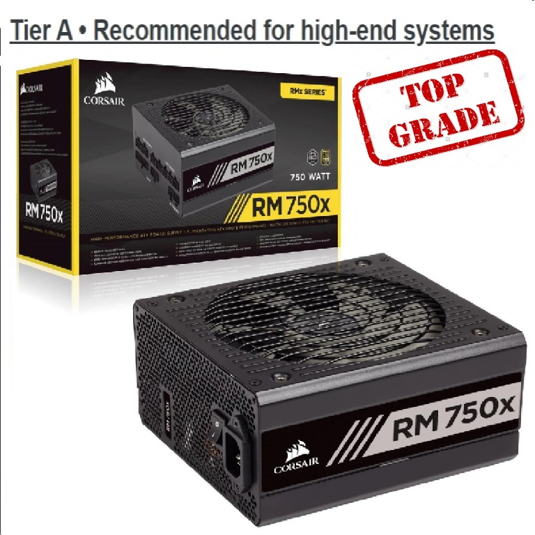 CORSAIR RMx Series™ RM750x — 750 Watt 80 PLUS® Gold Certified Fully ...