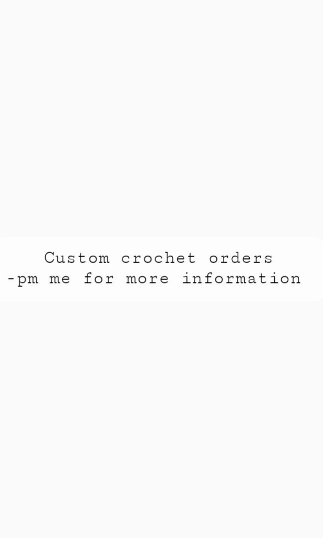 Custom crochet orders(pm me for more information), Bulletin Board ...