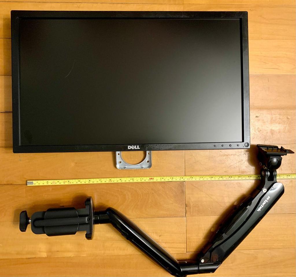 Dell E2316Hf 24” PC Monitor 1080 Full HD + 顯示器氣壓臂 一套, 家庭電器, 電視 & 其他娛樂 ...