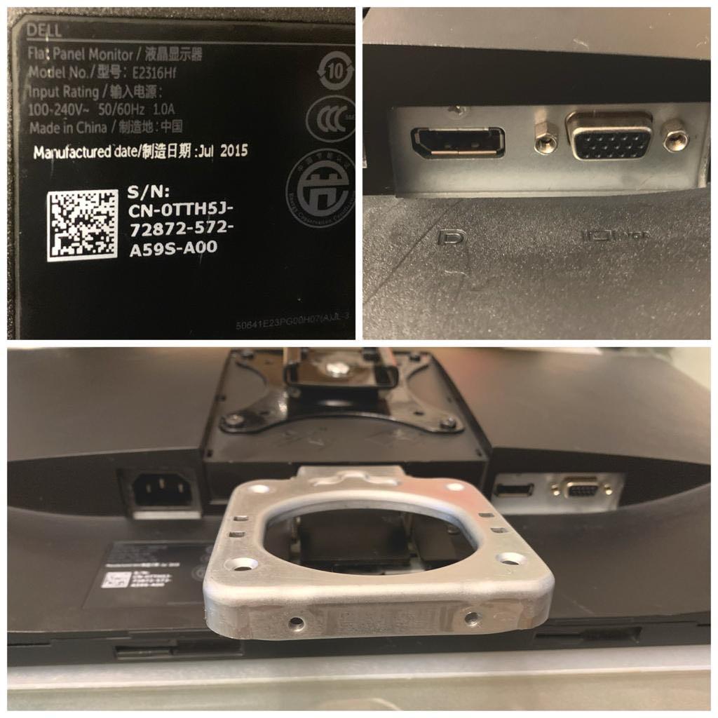 Dell E2316Hf 24” PC Monitor 1080 Full HD + 顯示器氣壓臂 一套, 家庭電器, 電視 & 其他娛樂 ...