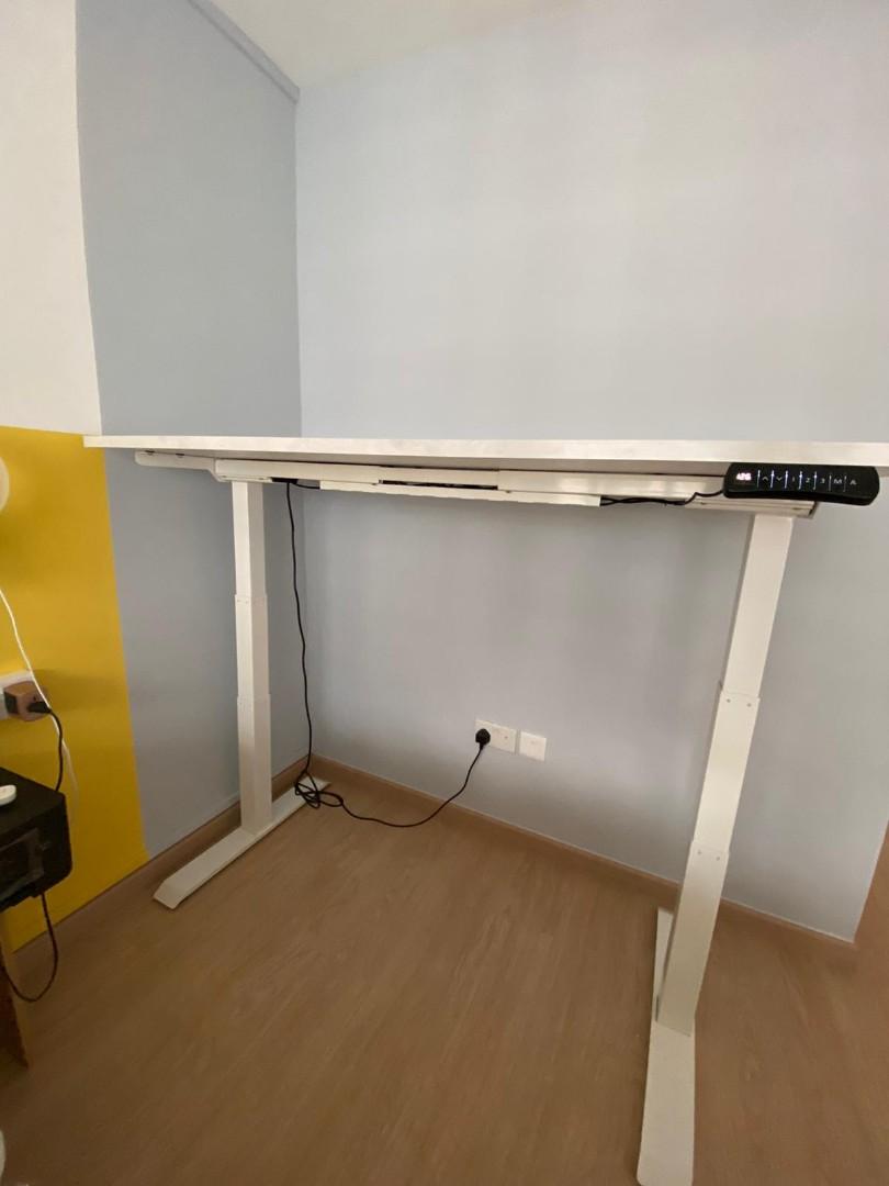 Electronic adjustable Height Table marble design customised, Furniture ...