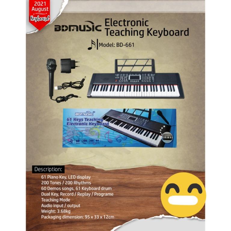 Electronic Teaching Keyboard ( Model - BD-661 ), Hobbies & Toys, Music ...