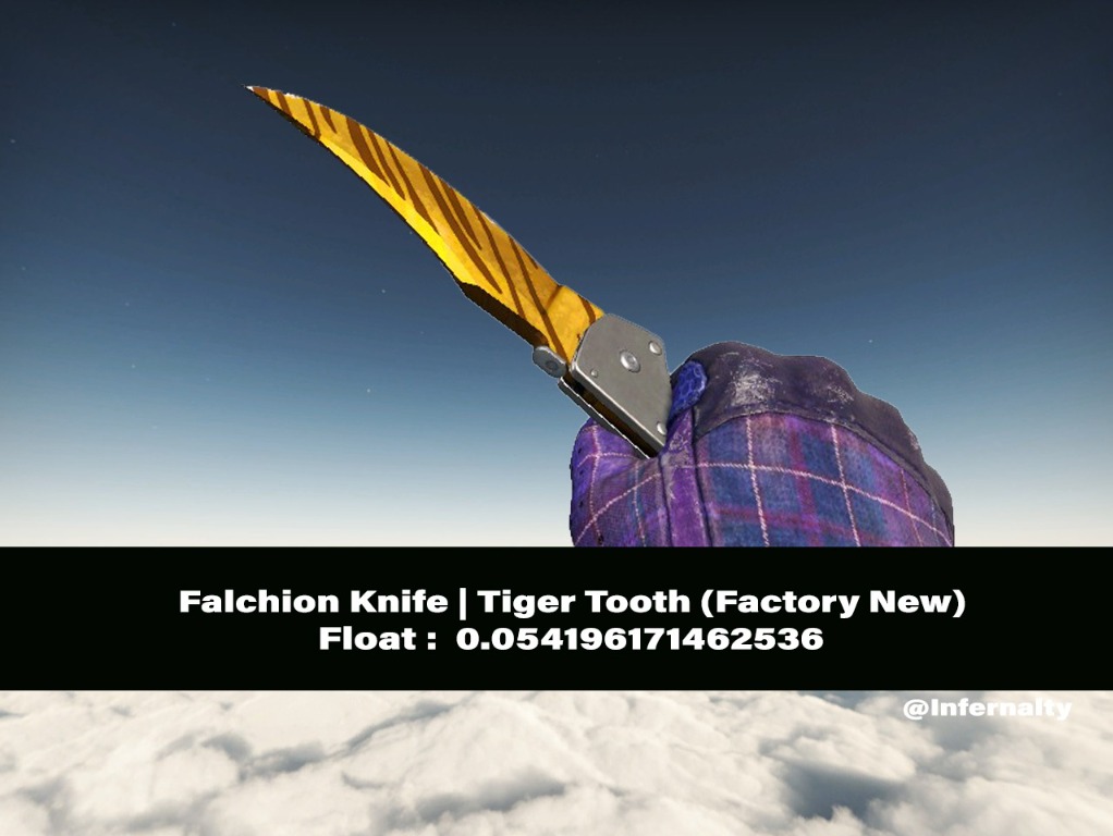 Falchion Knife Tiger Tooth FN CSGO SKINS KNIVES, Video Gaming, Gaming ...