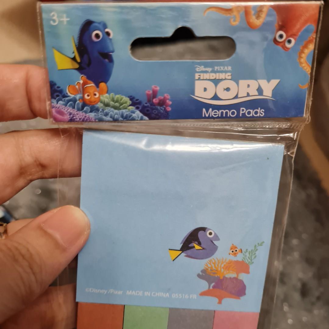 FINDING DORY MEMO PADS sticky note, Hobbies & Toys, Stationary & Craft ...