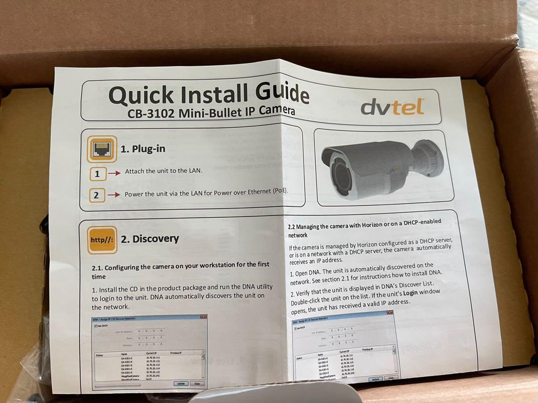 Flir Dvtel CB-3102 Mini Bullet IP Camera, Furniture & Home Living ...