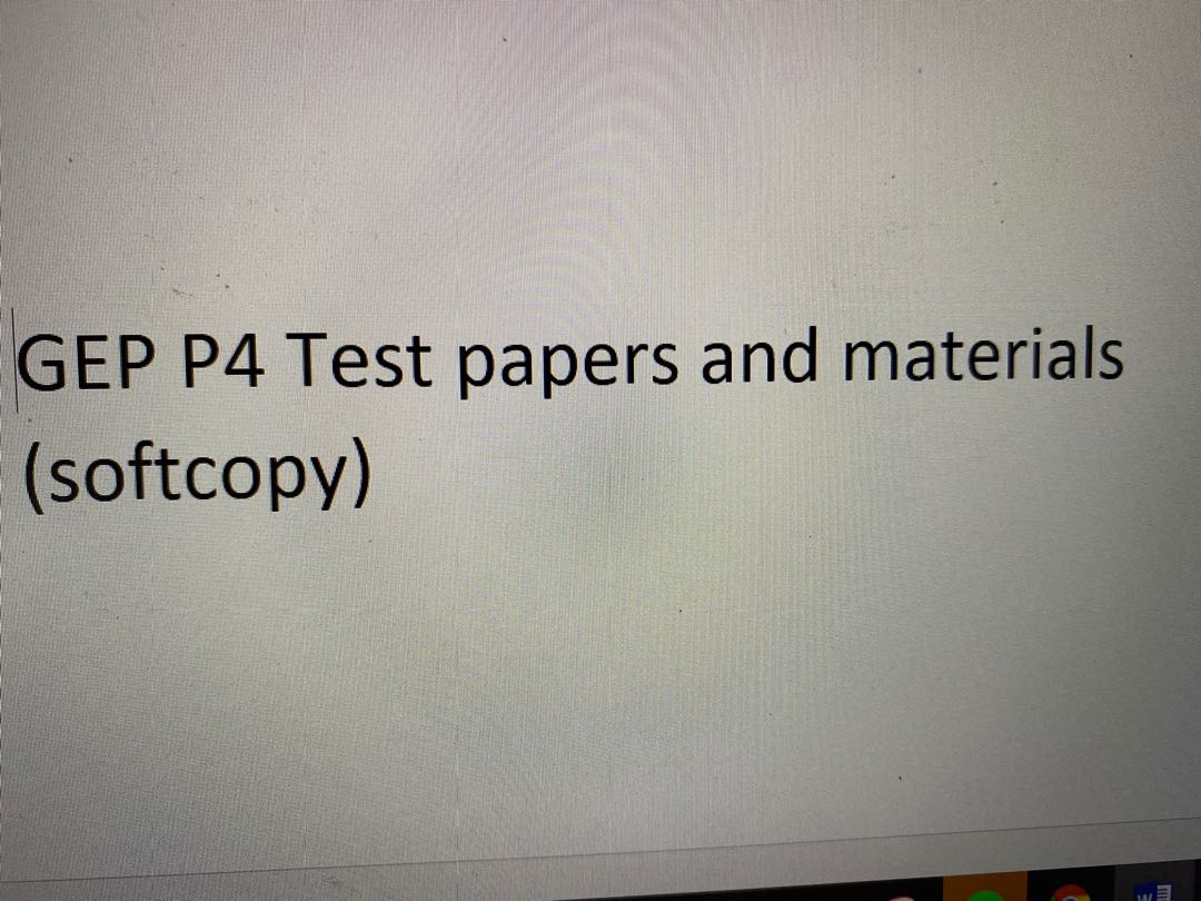 GEP p4 test papers and materials, Hobbies & Toys, Books & Magazines ...