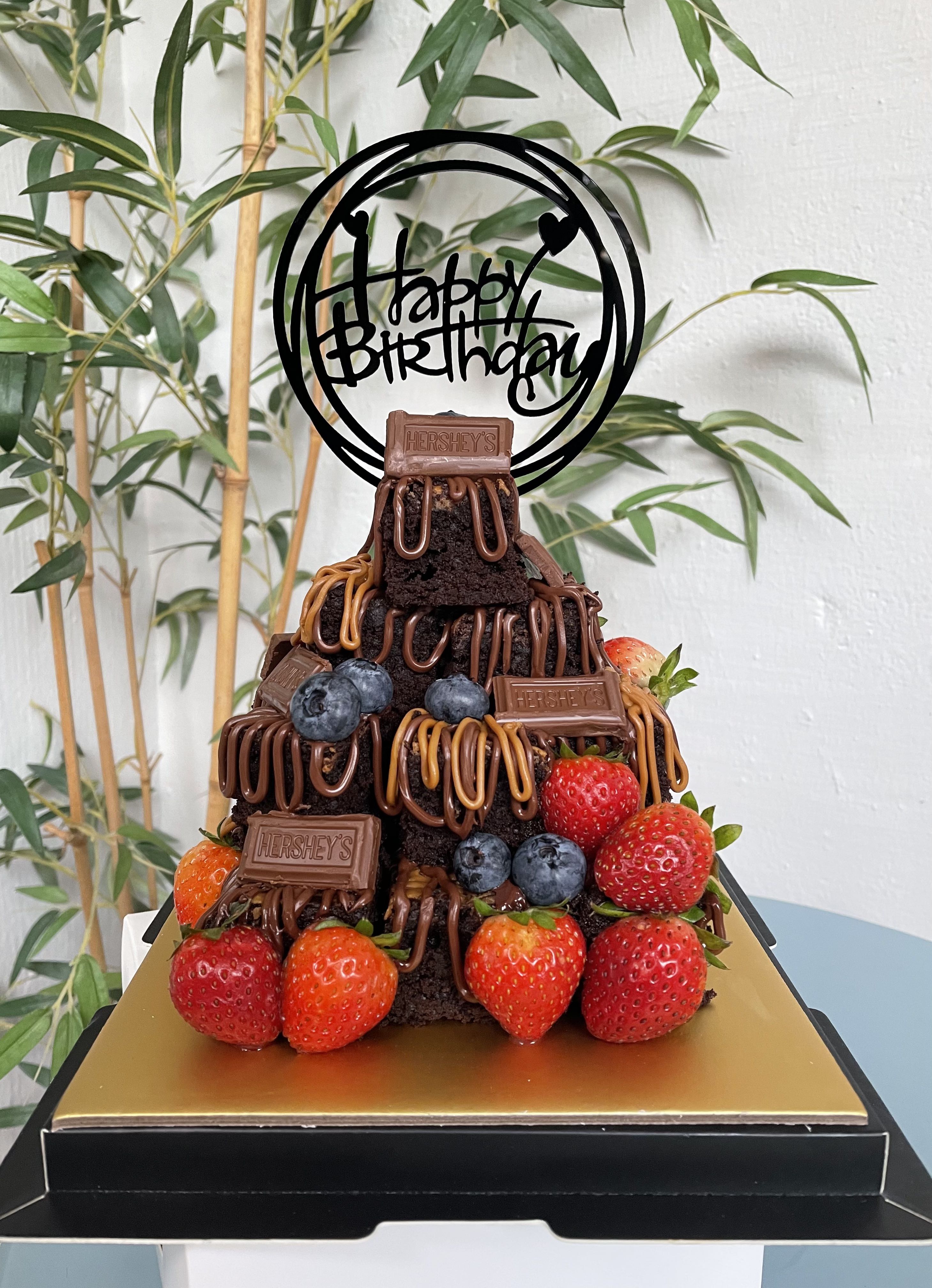 Halal Brownies Tower, Food & Drinks, Homemade Bakes on Carousell