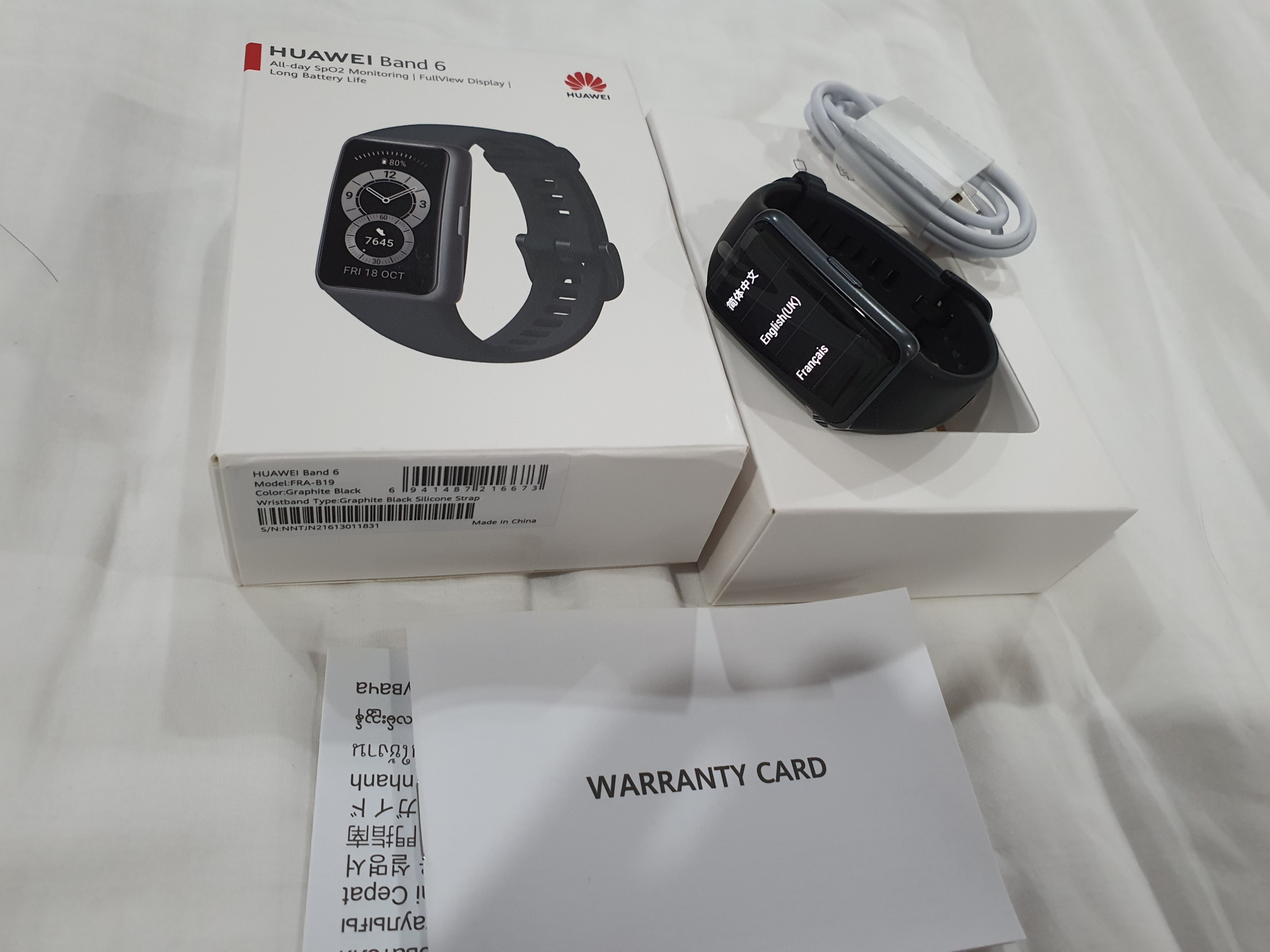 Huawei Band 6 - Black, Health & Nutrition, Health Monitors & Weighing ...