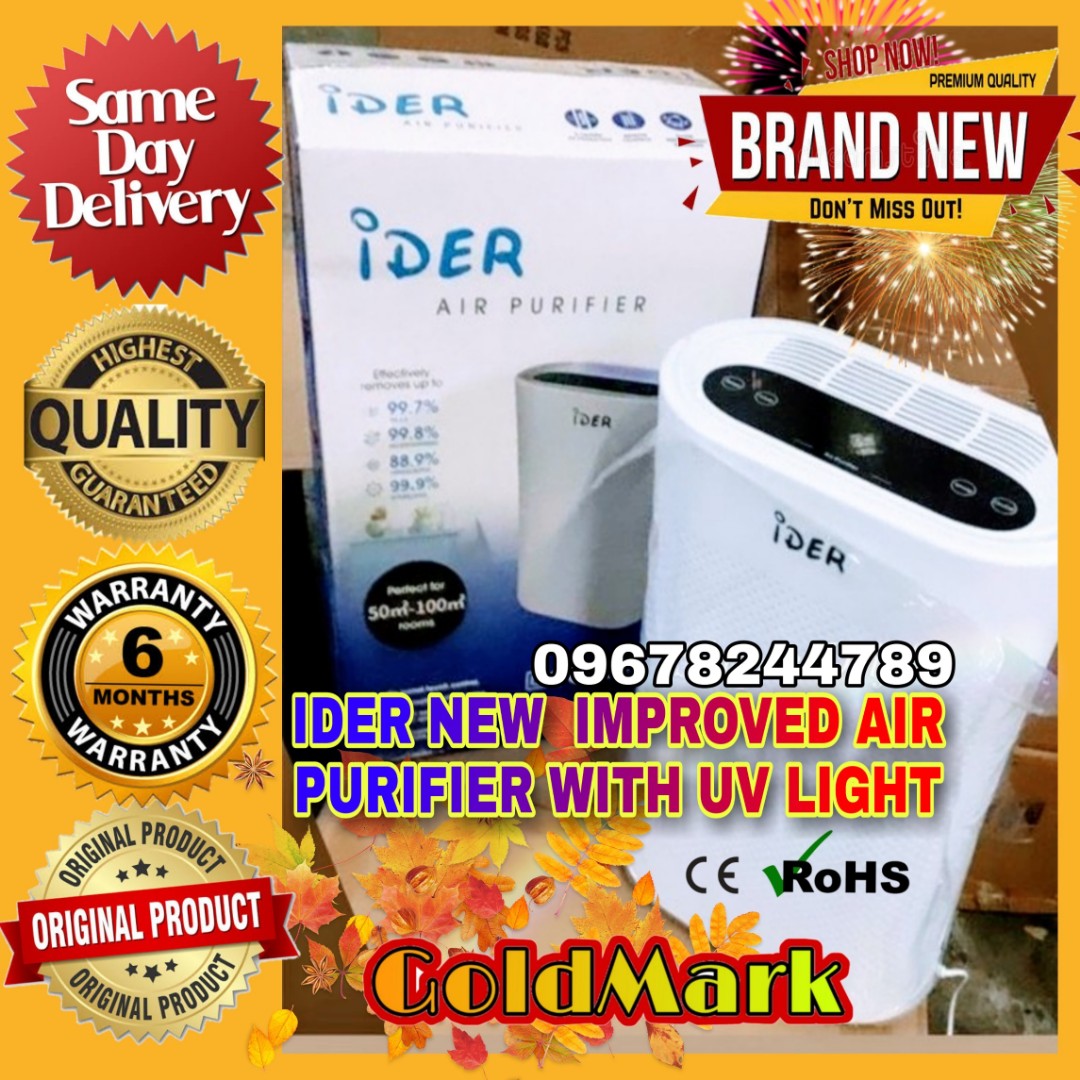 IDER NEW IMPROVED AIR PURIFIER WITH UV LIGHT, TV & Home Appliances, Air ...
