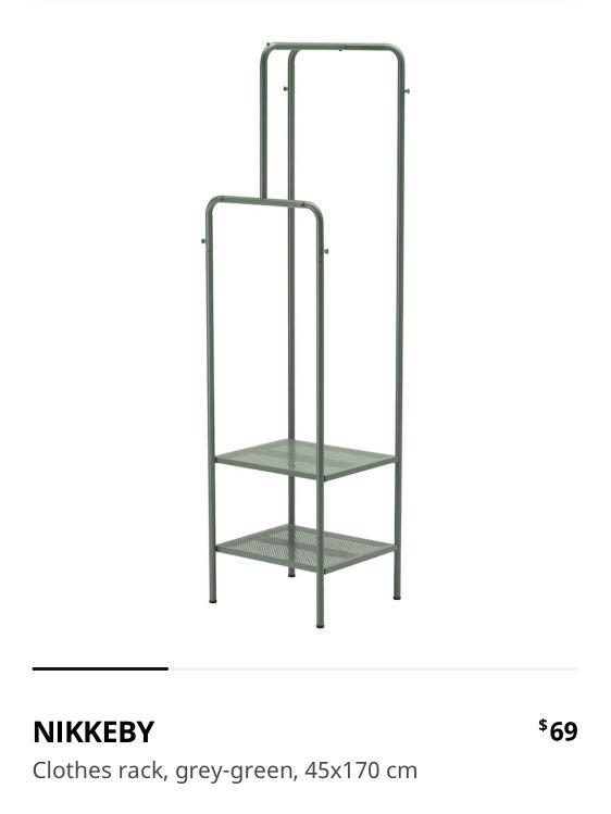 IKEA Nikkeby Clothes Rack, Furniture & Home Living, Furniture, Shelves, Cabinets & Racks on ...