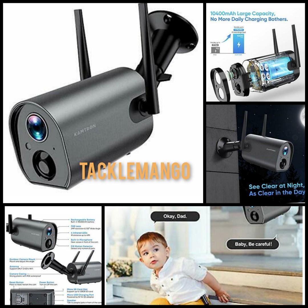 KAMTRON Zs-gx6s Security CCTV IP Battery Powered Wireless Camera Indoor ...