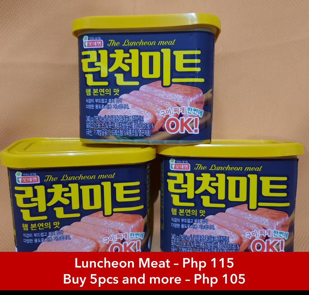 Korean food - 5 pcs of Korean luncheon meat, Food & Drinks, Packaged ...