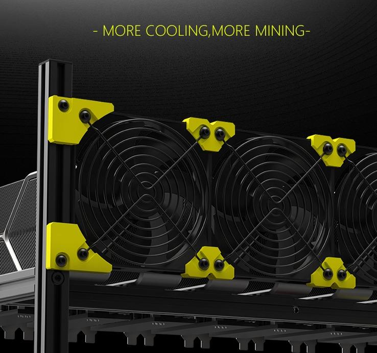 (INSTOCK) Veddha Minercase V4C - 8/12 GPU Aluminum Mining Rack Rig Open ...