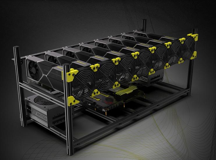 (INSTOCK) Veddha Minercase V4C - 8/12 GPU Aluminum Mining Rack Rig Open ...