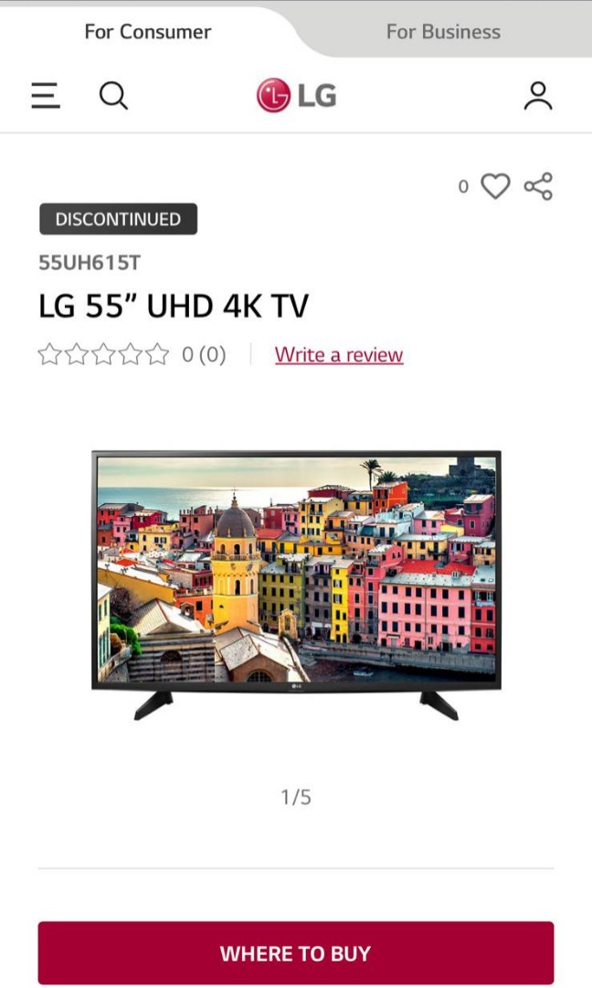 LG 55UH615T, TV & Home Appliances, TV & Entertainment, TV on Carousell