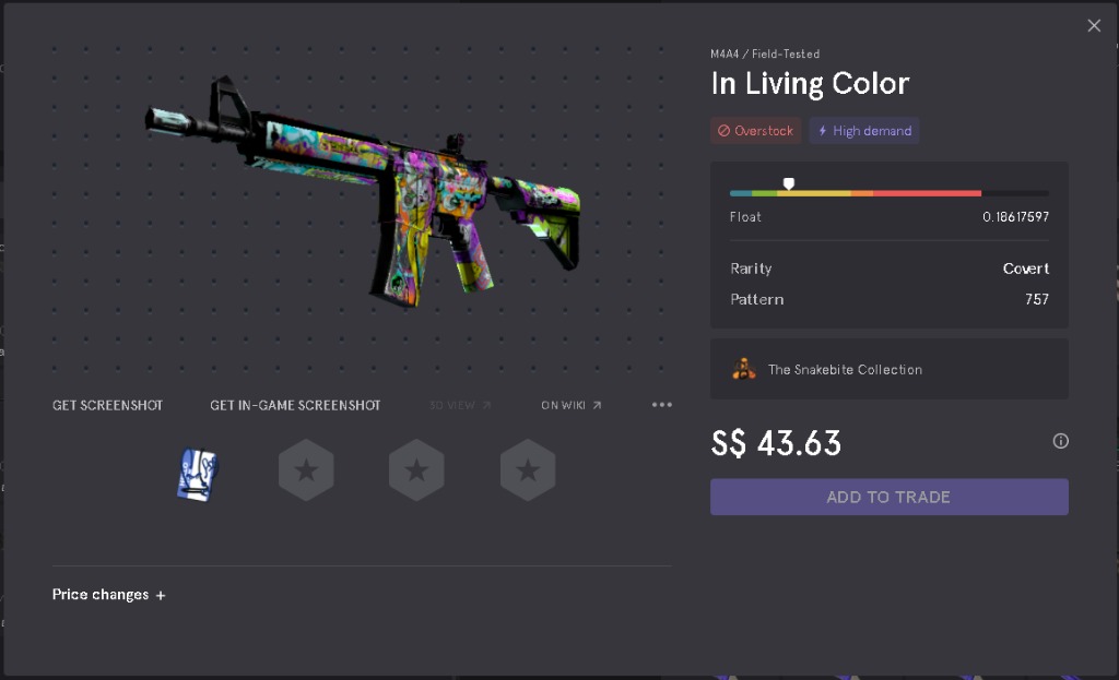 M4A4 | In Living Color, Video Gaming, Gaming Accessories, In-Game ...