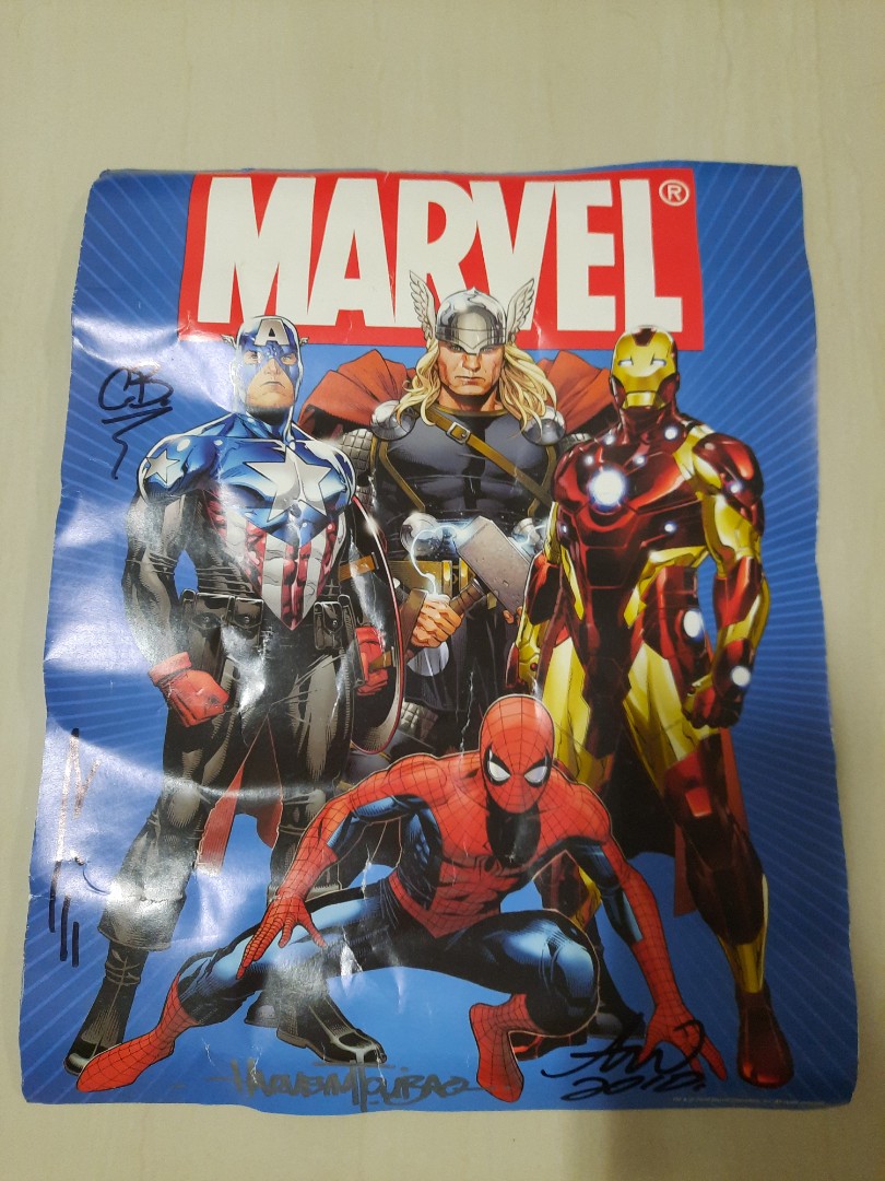 Marvel poster with artist signatures, Hobbies & Toys, Memorabilia ...