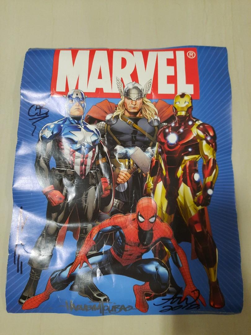 Marvel poster with artist signatures, Hobbies & Toys, Memorabilia ...