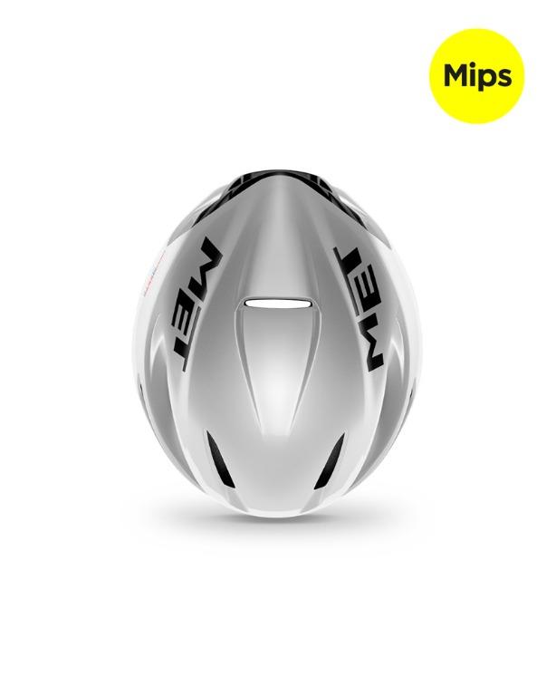 MET Manta MIPS Road Helmet - Glossy White Holographic, Sports Equipment, Bicycles & Parts, Parts ...