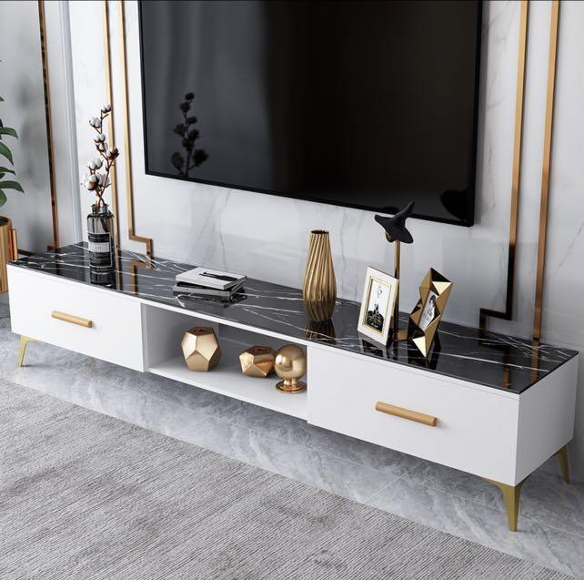 Modern Marble TV Console, Furniture & Home Living, Furniture, TV ...