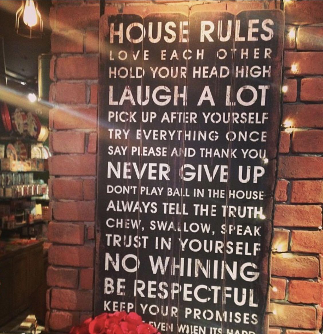 Monoyono “House Rules” wall art, Furniture & Home Living, Home Decor, Wall Decor on Carousell