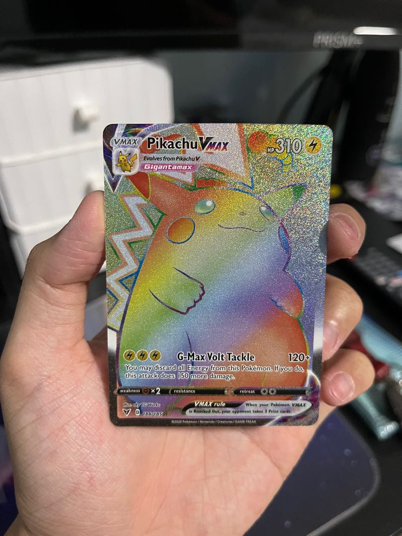 Pikachu vmax rainbow 188/185 pokemon, Hobbies & Toys, Toys & Games on ...