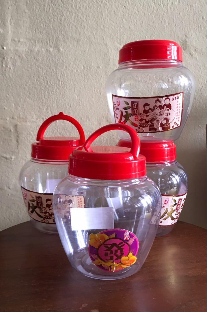 Red Top Plastic Containers, Furniture & Home Living, Kitchenware ...