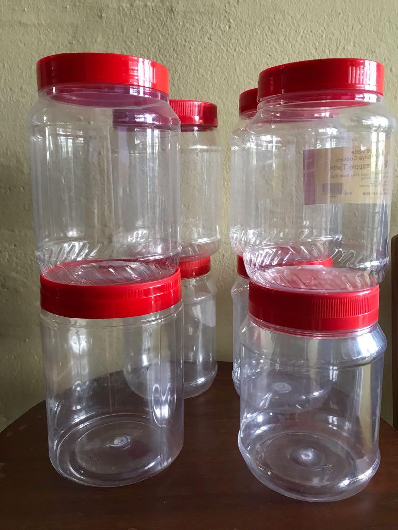 Red Top Plastic Containers, Furniture & Home Living, Kitchenware ...