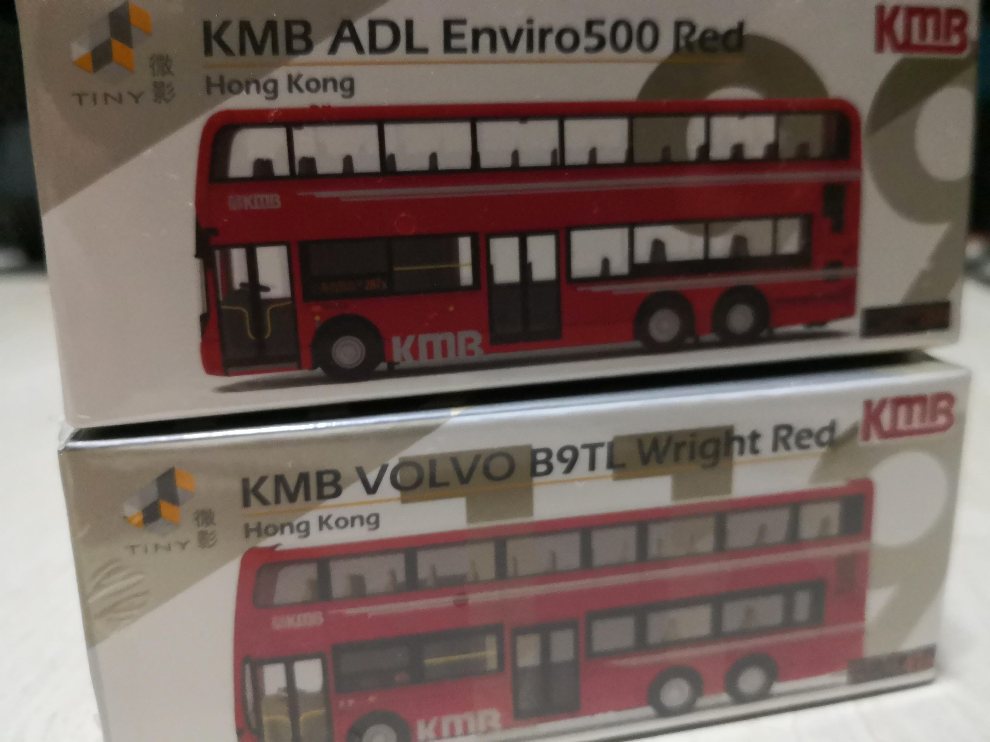 Tiny KMB Volvo B9TL and ADL Enviro 500 Red, Hobbies & Toys, Toys ...