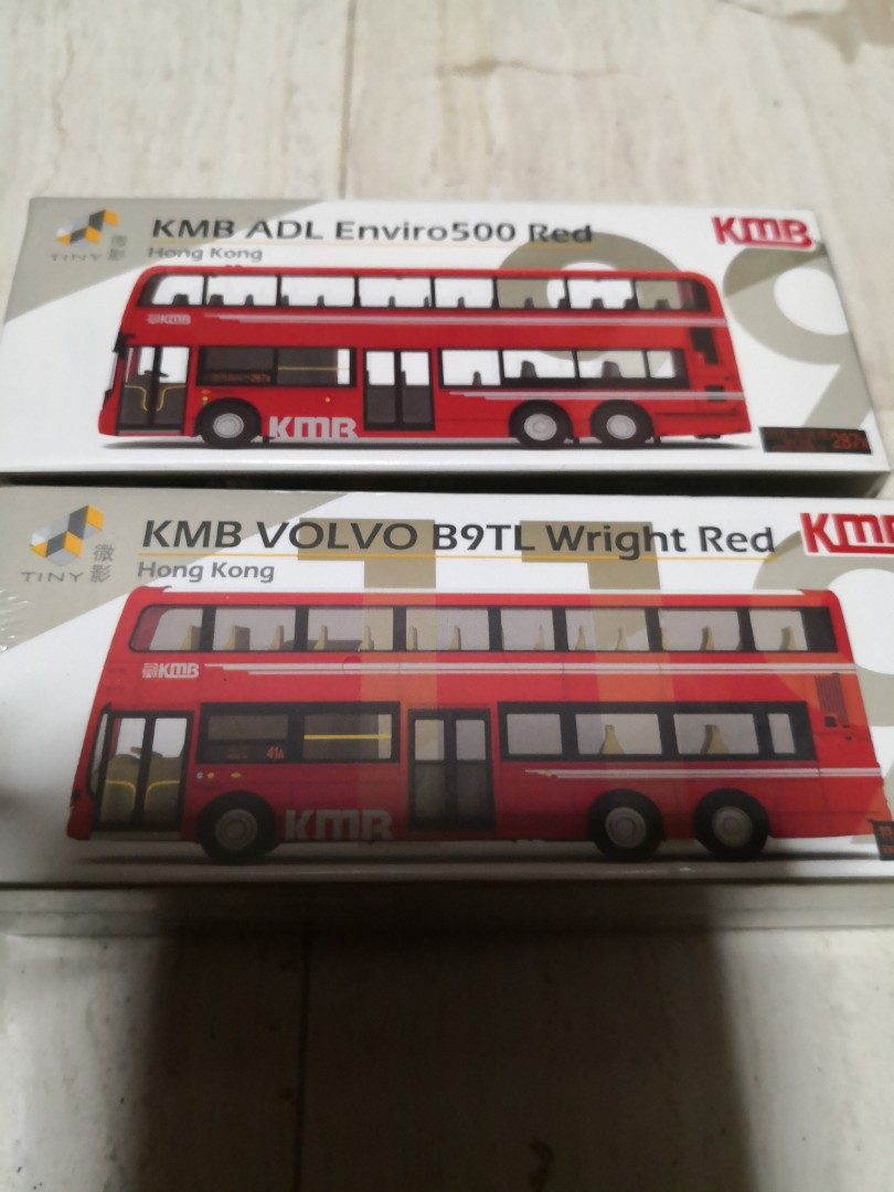 Tiny KMB Volvo B9TL and ADL Enviro 500 Red, Hobbies & Toys, Toys ...