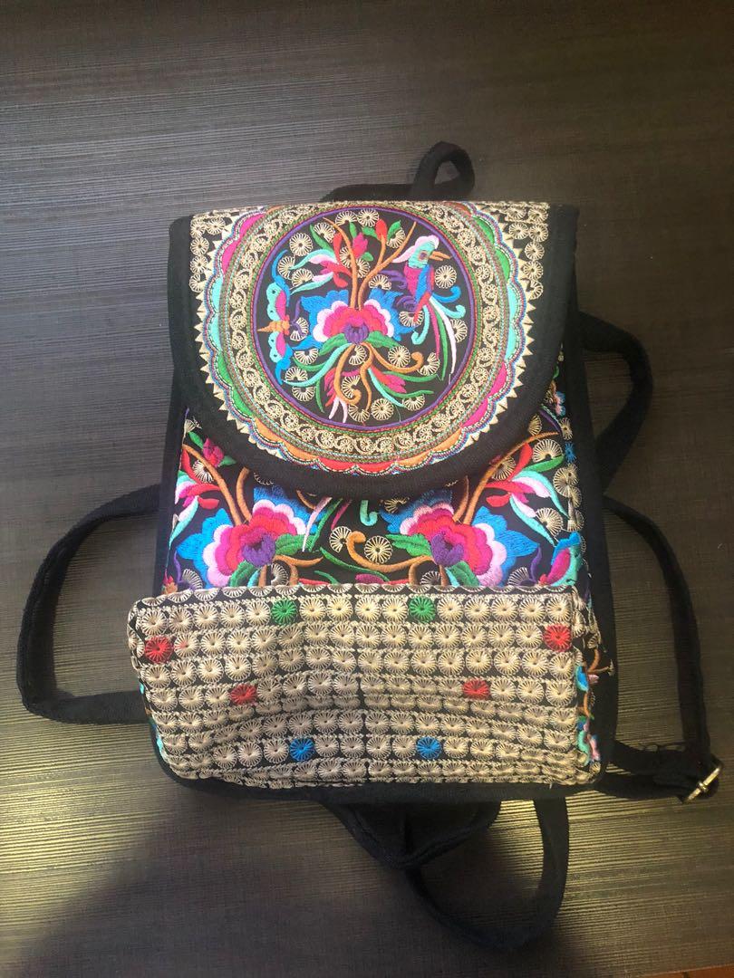 Tribal traditional backpack, Women's Fashion, Bags & Wallets, Backpacks ...