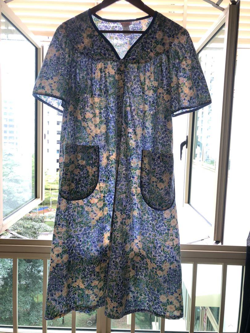 Vintage Blue House Dress, Women's Fashion, Dresses & Sets, Dresses on ...