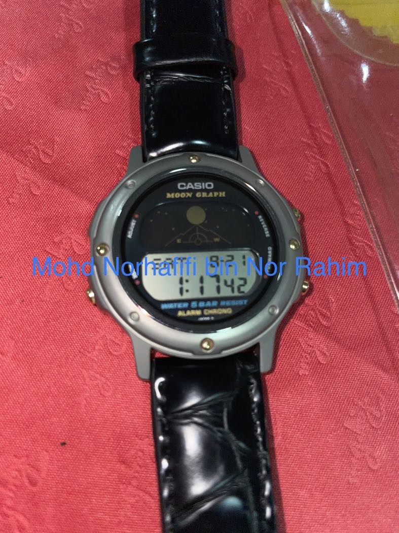 Vintage Casio Moon Graph, Men's Fashion, Watches & Accessories, Watches ...