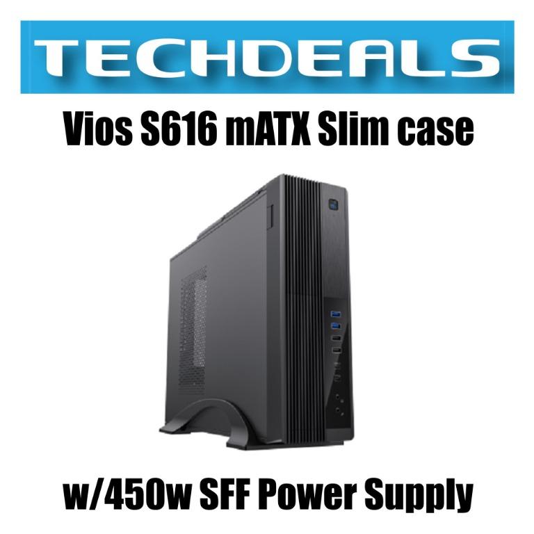 Vios S616 mATX Slim case w/450w SFF Power Supply, Computers & Tech ...