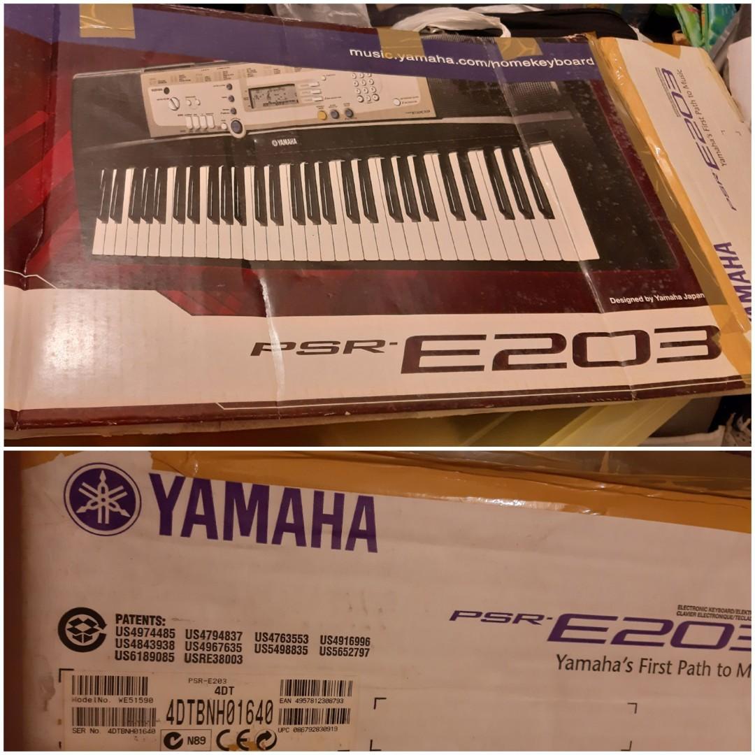 Yamaha keyboard PSR E203 with stand, Hobbies & Toys, Music & Media ...