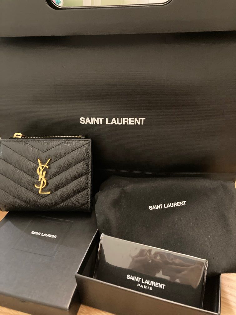 YSL compact wallet, Women's Fashion, Bags & Wallets, Purses & Pouches ...