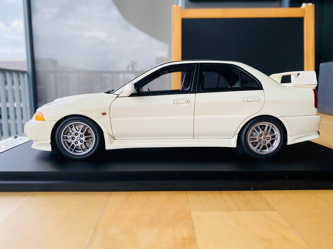 1/18 Mitsubishi Lancer Evolution IV White, Hobbies & Toys, Toys & Games ...