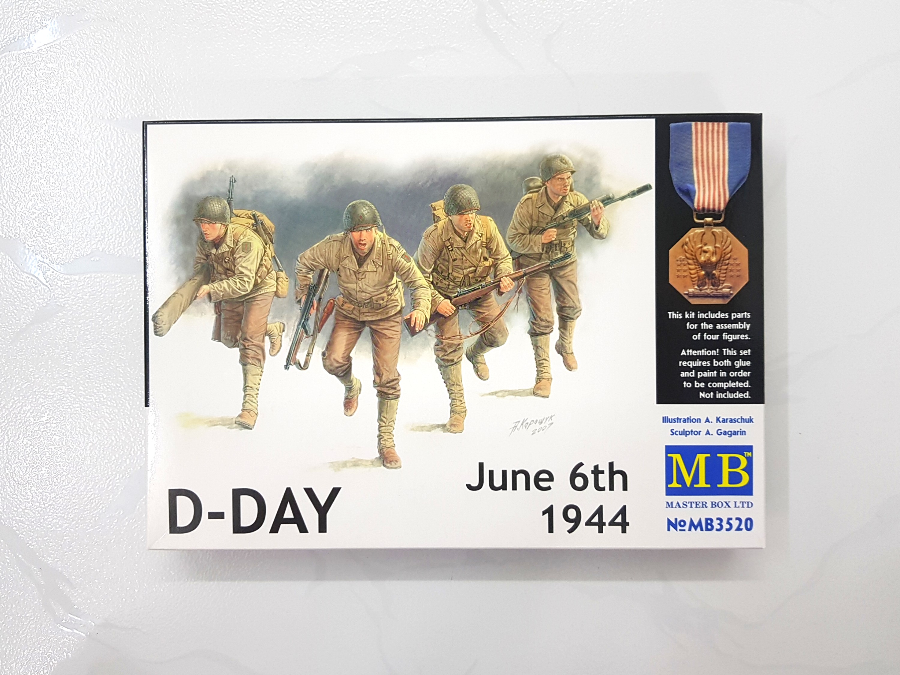 1/35 Master Box #3520 US Military Men, D-Day June 6th, 1944 c/w 4 ...