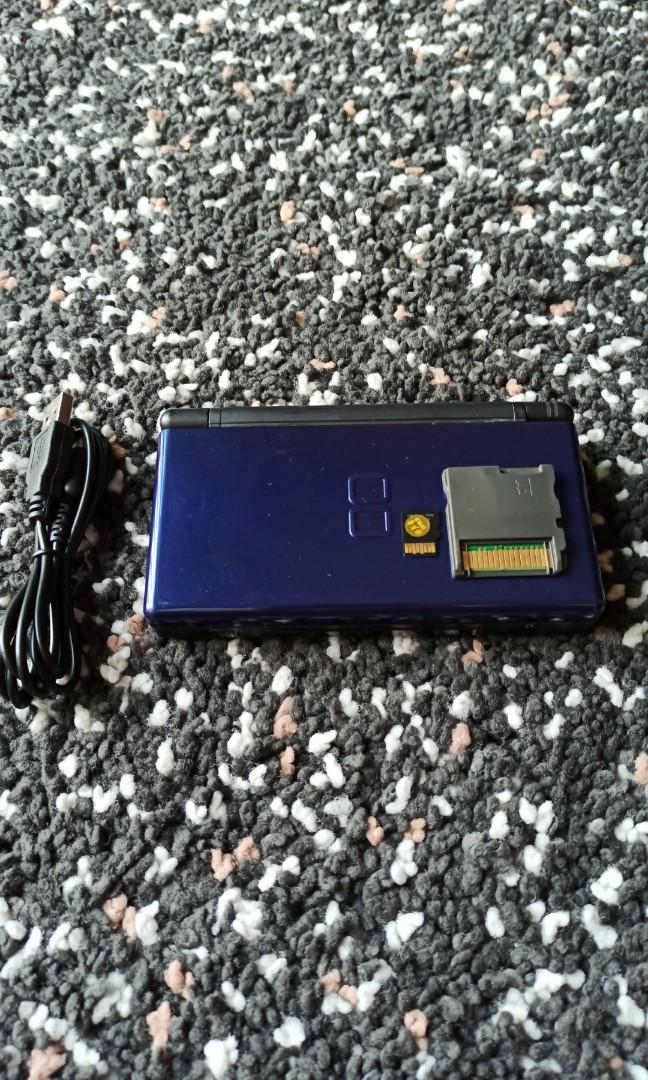 藍蓋黑身 DS NDS NDSL NDSi 2DS 3DS GB Gameboy Game Boy 任天堂 Nintendo + R4卡 充電 ...
