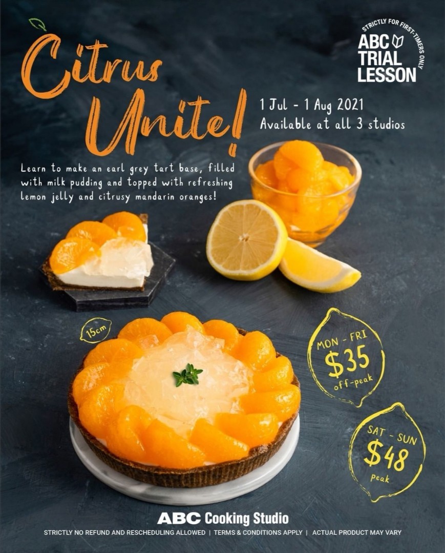 ABC Baking Class - Mandarin Oranges Lemon Jelly Earl Grey Tart, Food ...