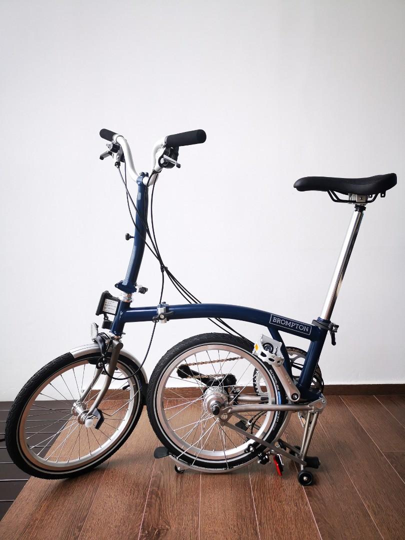 Brompton Superlight Tempest Blue M6l, Sports Equipment, Bicycles ...