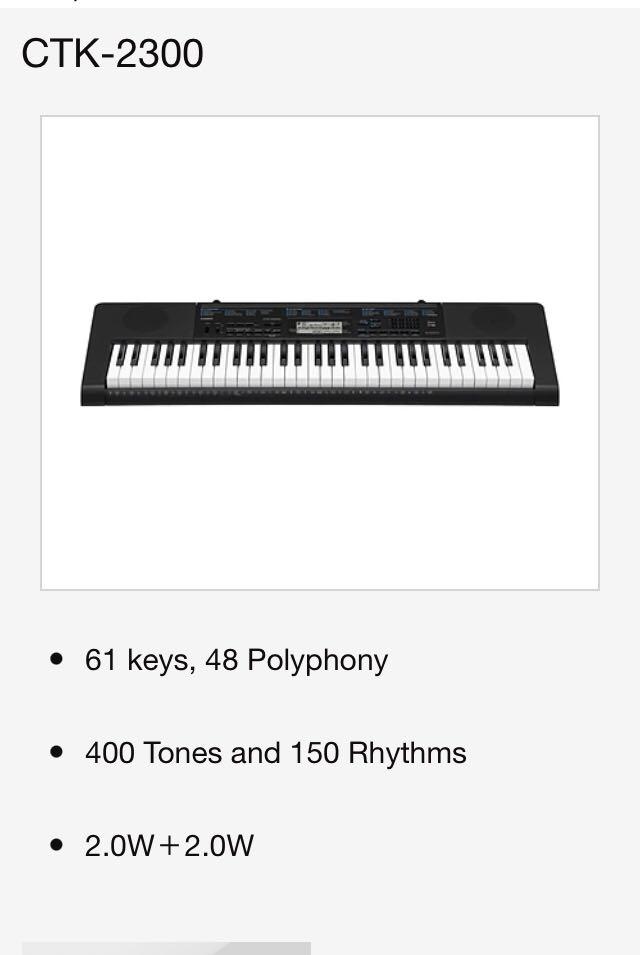 Casio CTK-2300 Keyboard, Hobbies & Toys, Music & Media, Musical ...