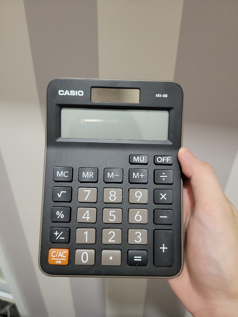 Casio mx~8B 計數機.calculator. cal機, 男裝, 手錶及配件, 手錶 - Carousell